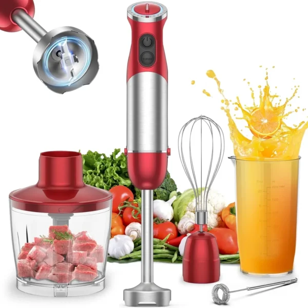 Handheld Kitchen Blender: 5-in-1 1000 Watt Multi-Purpose Hand Blender ...